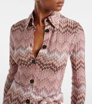 Missoni Zigzag Shirt Dress - Pink