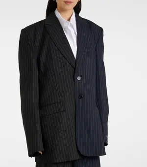 Vetements Pinstripe Wool Blazer