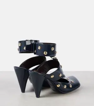 Chloé Jade Studded Leather Pumps - Blue