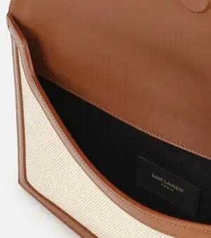 Saint Laurent Uptown Clutch - Beige