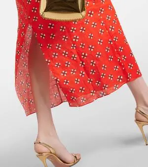 Johanna Ortiz Printed Linen Midi Dress