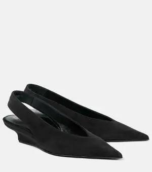 TOTEME Suede Slingback Wedges