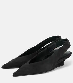 TOTEME Suede Slingback Wedges