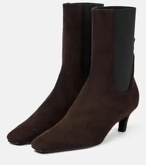 TOTEME Suede Ankle Boots - Brown