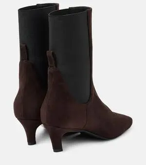 TOTEME Suede Ankle Boots - Brown