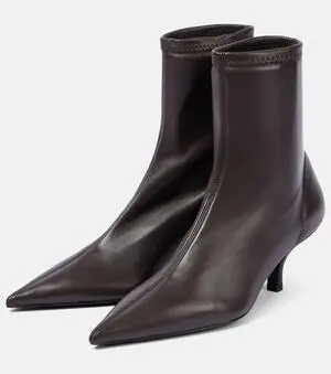 TOTEME Leather Sock Boots - Brown