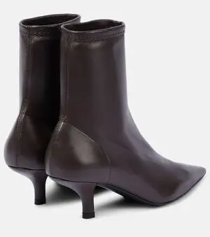 TOTEME Leather Sock Boots - Brown