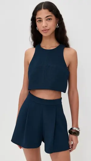 Black Halo Sanibel Two-piece Romper - Bluestone
