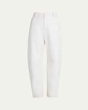 Bottega Veneta Napa Leather Rounded Leg Trousers