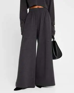 Norma Kamali Norma Kamali Boyfriend Elephant Sweatpants - Dark Heather Grey