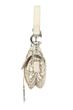 Dior Embroidered Floral Saddle Bag
