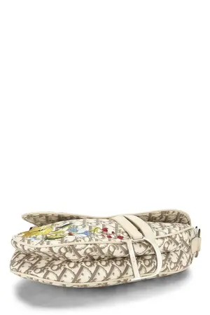 Dior Embroidered Floral Saddle Bag