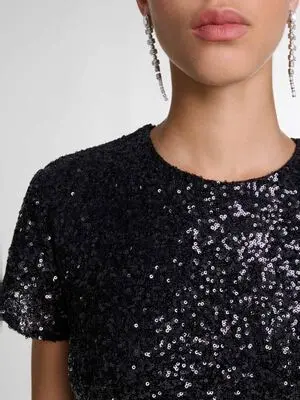 Maje Short Sequin Dress - Black