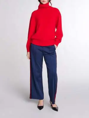 Maje High-neck Cashmere Jumper - Red