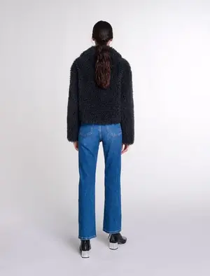 Maje Curly Cropped Coat
