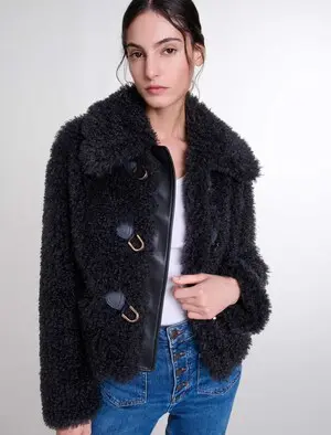 Maje Curly Cropped Coat