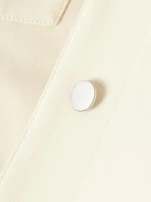 Theory Shrunken Trucker Cropped Crepe Jacket
