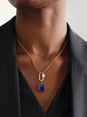MARLA AARON 14kt Yellow Lapis Lazuli Pendant
