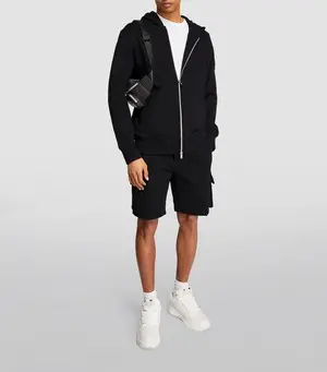 Moose Knuckles Logo Zip-up Hoodie - Black