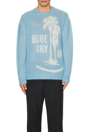 BLUE SKY INN Mohair Sweater With Palms