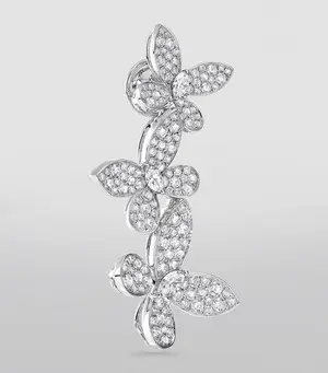 Graff Gold And Diamond Butterfly Drop Earrings