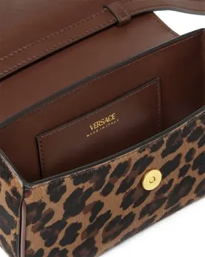 Versace La Medusa Mini Calf Hair Bag - Brown Mocha