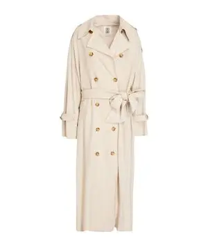 BY MALENE BIRGER Alanise Slub Woven Trench Coat