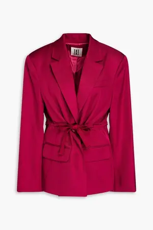 BY MALENE BIRGER By Malene Birger Biento Satin-Twill Blazer - Crimson