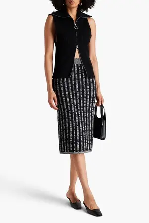 JOSEPH Spacedyed Jacquard-knit Midi Skirt