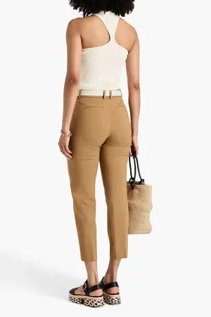 JOSEPH Coleman Cropped Slim-leg Pants - Camel