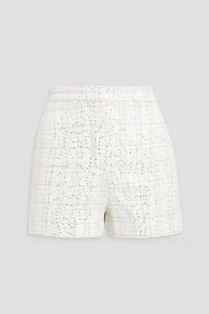 Maje Sequin-embellished Tweed Shorts