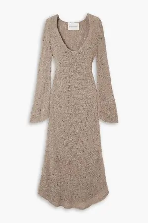 BY MALENE BIRGER By Malene Birger Paige Cotton-Blend Maxi Dress - Taupe