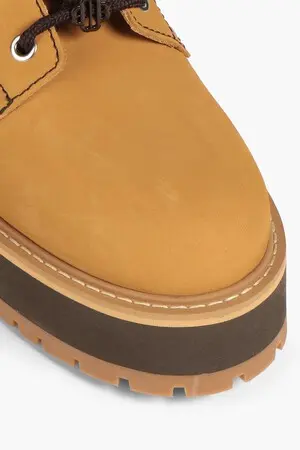 Maje Nubuck Combat Boots - Camel