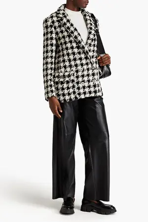 Maje Houndstooth Bouclé-tweed Blazer