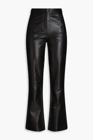 Maje Leather Bootcut Trousers