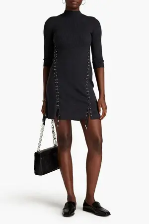 Maje Ribbed-knit Mini Dress