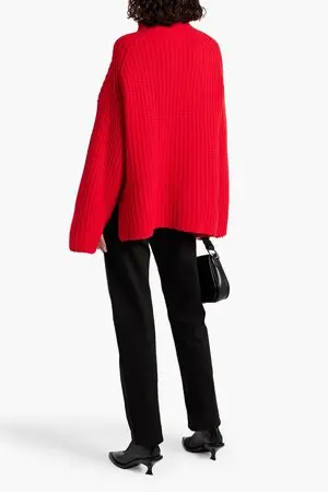 Loulou De Saison Loulou Studio Bera Oversized Ribbed Cashmere Turtleneck Sweater