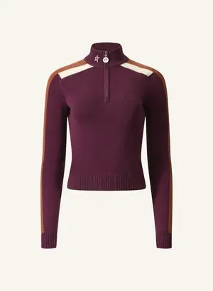 Perfect Moment La Tour Merino Wool Quarter-zip - Wine