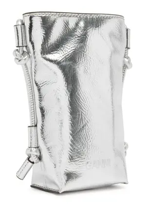 GANNI Metallic Leather Cross-body Bag