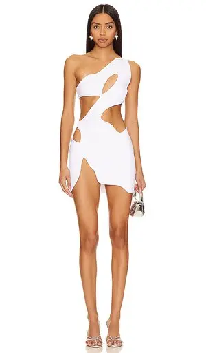 MOTHER OF ALL Swan Mini Dress - White