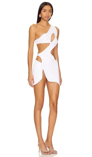MOTHER OF ALL Swan Mini Dress - White