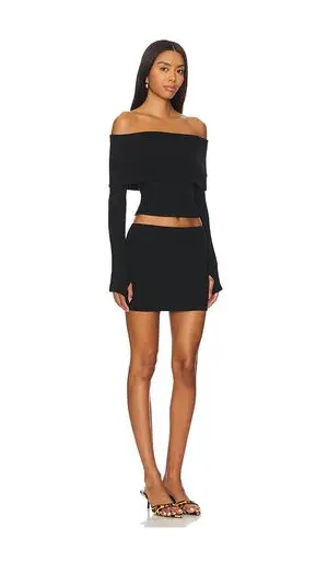 Superdown Marks Skirt Set - Black