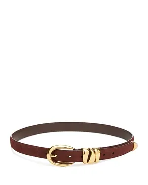 Madewell MADEWELL Triple Keeper Suede Belt Brown