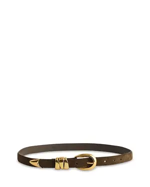 Madewell Madewell Triple Keeper Suede Belt Olivesuede