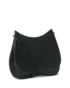 Callista Grained Leather Saddle Bag