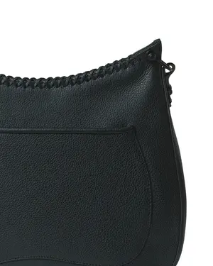 Callista Grained Leather Saddle Bag