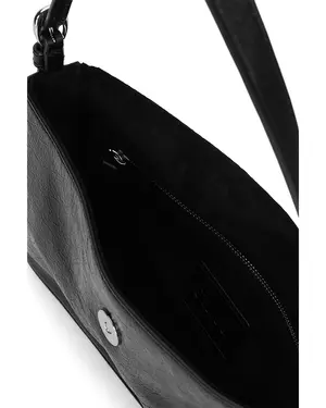 Staud Harlow Leather Shoulder Bag - Black Leather
