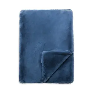 Aqua Big Rabbit Double Sided Faux Fur Throw Blanket - Exclusive Enchanting Sky