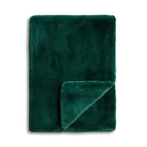 Aqua Big Rabbit Double Sided Faux Fur Throw Blanket - Exclusive Green