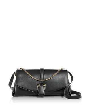 FERRAGAMO Leather Medium Crossbody Bag - Nero